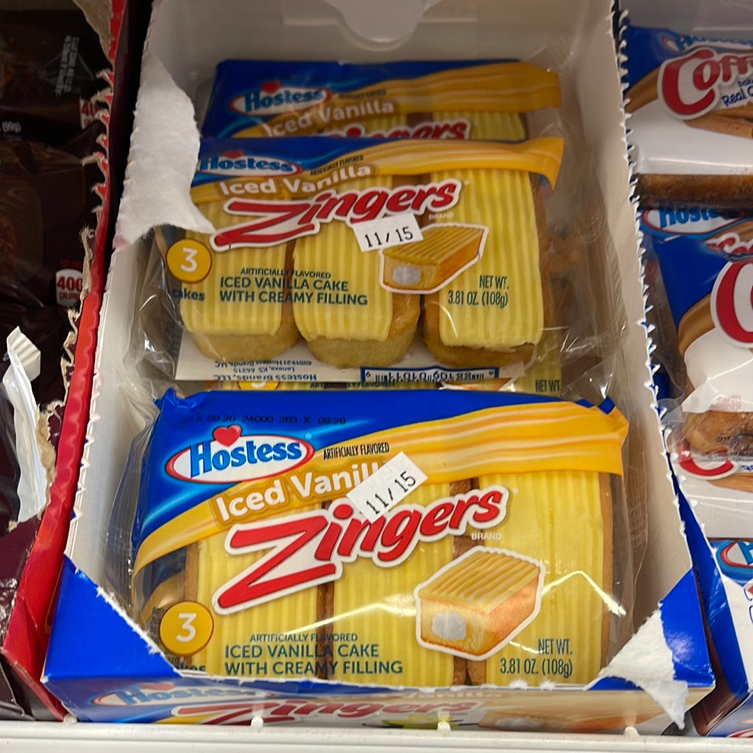 Hostess Iced Vanilla Zingers – Clutch Deliveries
